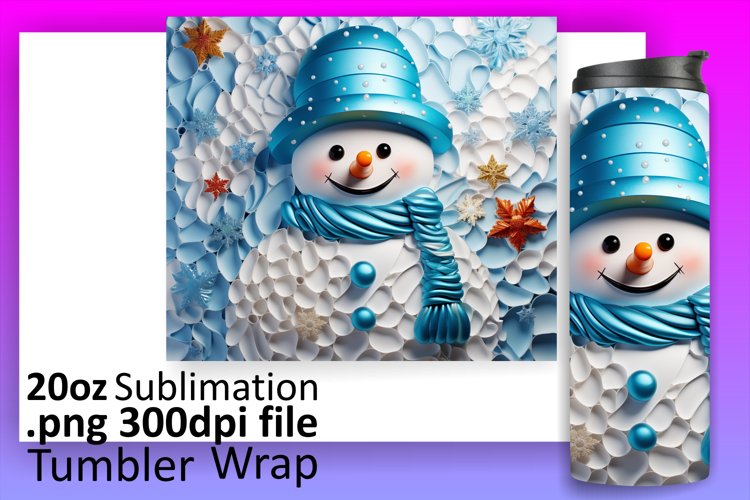 Sublimation Snowman: 3D Inflated Puff Tumbler (2945062)