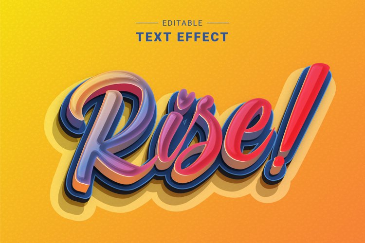 Editable Text Effect for Illustrator. Vector (1740858)