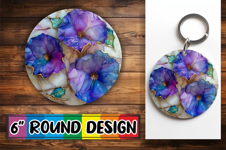Sparkling 3D Bloom Sublimation Tokens
