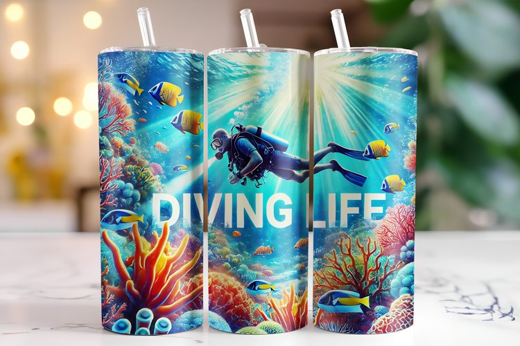 Diving life Tumbler Wrap | Sublimation | Tumblers (5041531)