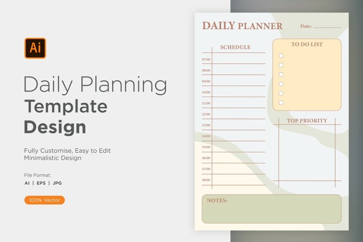 Daily Planner Sheet Design 19