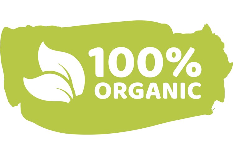 Organic food label. Fresh eco vegetarian products, (3397496)
