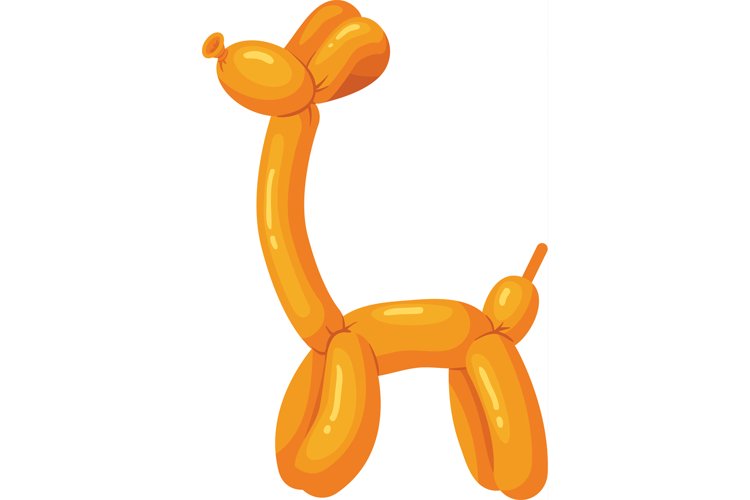 Cartoon balloon giraffe animal. Birthday toy