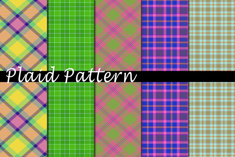 Plaid Pattern Digital Paper Bundle