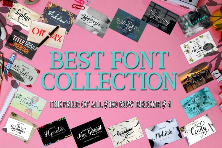 BEST FONT COLLECTION Font Bundle