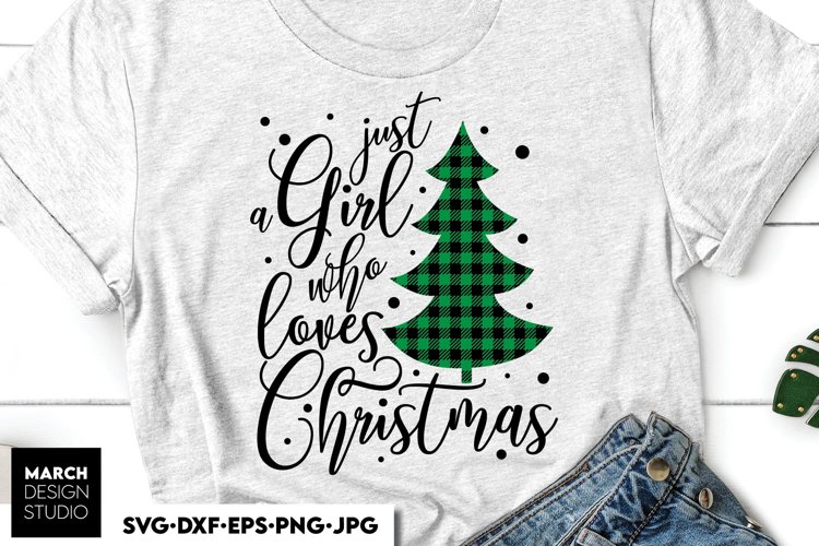 Christmas tree svg, Merry Christmas svg, Girl Christmas svg (1083473 ...