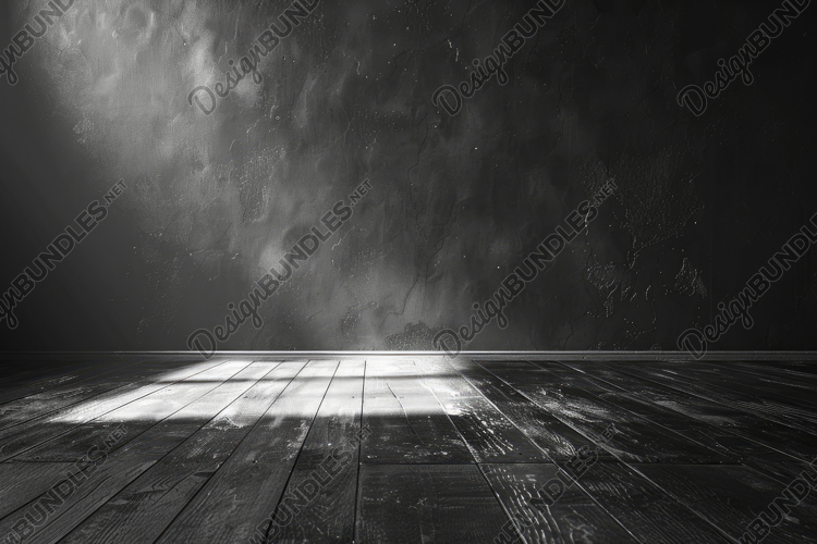 Empty Black Studio Room Background Wallpaper