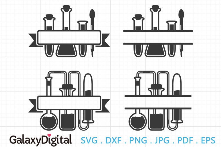Chemistry Monogram Frame SVG, Chemistry Lab SVG