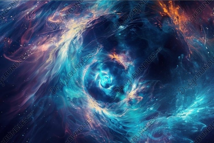 Cosmic vortex in vibrant hues