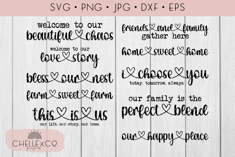 Family Sign SVG Bundle (1709885)