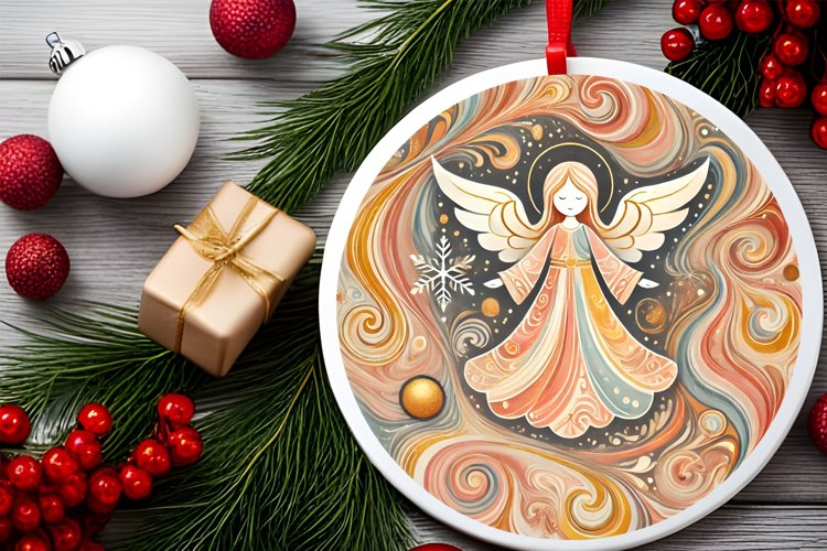 Round Christmas Ornament Sublimation|Clipart