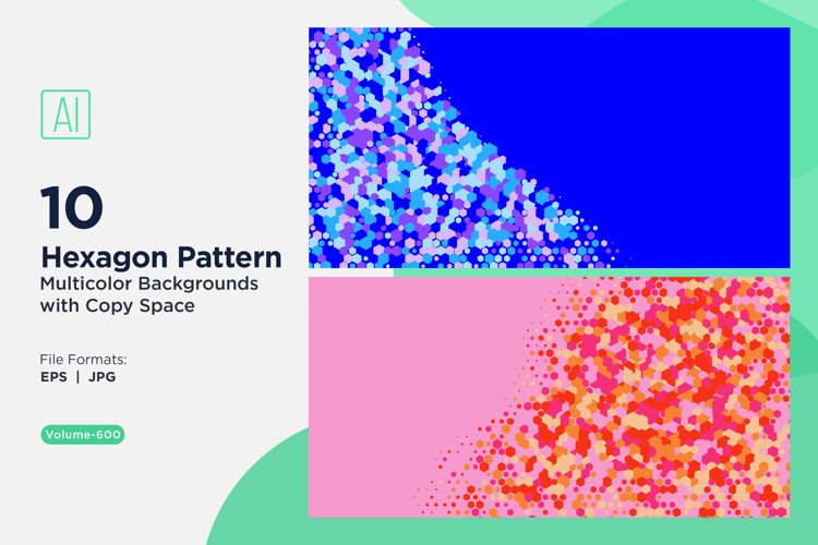 Vivid Hexagon of Various Sizes Versatile Pattern (4628581)