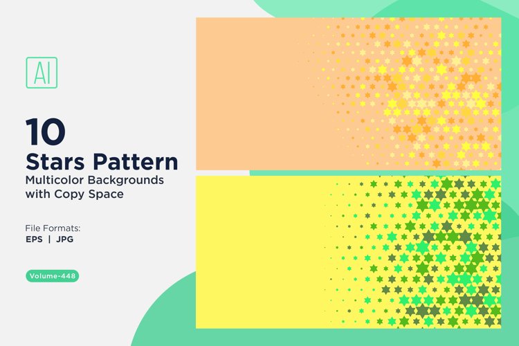 Colorful Stars of Various Sizes Versatile Pattern (4407073)