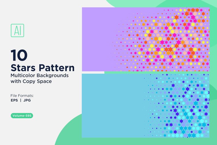 Colorful Stars of Various Sizes Versatile Pattern (4408152)