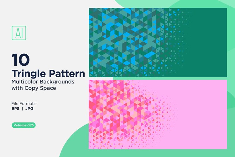 Vibrant Triangular Pattern Background Multi Colors (4525000)