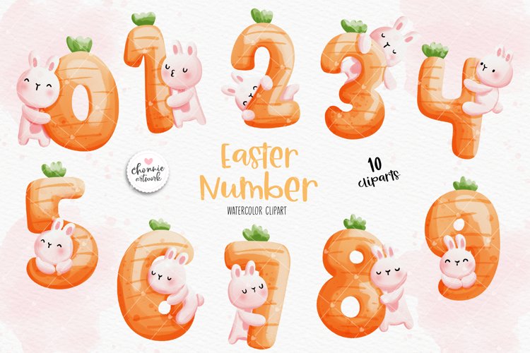 Easter Rabbit Numbers, Birtday Numbers , Rabbit Numbers