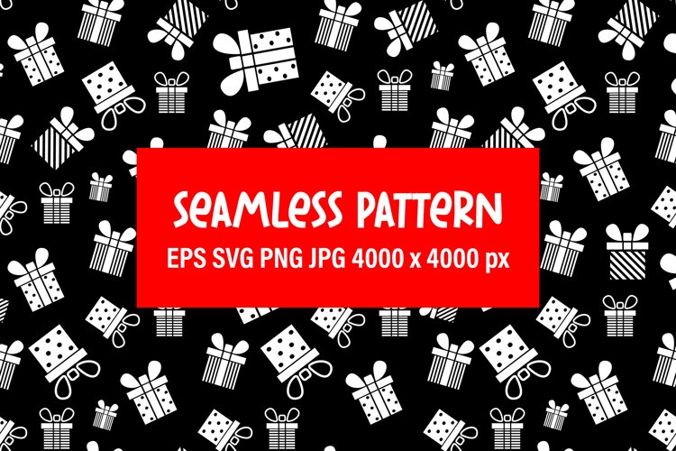 Christmas box pattern | digital paper with gift boxes