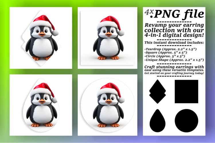 3D Chibi Circle Holiday Patterns - Unique Sublimations