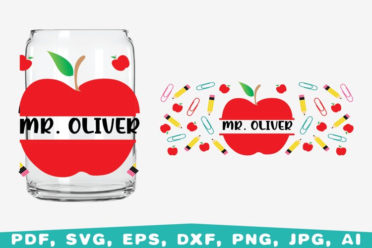 Teacher glass can svg, Teacher svg (2071712)