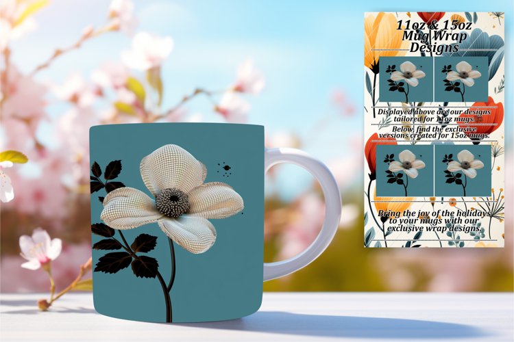Blossom Design Sublime Mug Wrap - 11oz & 15oz (3093504)