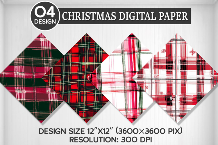 Christmas Pattern Digital Paper, Christmas Background