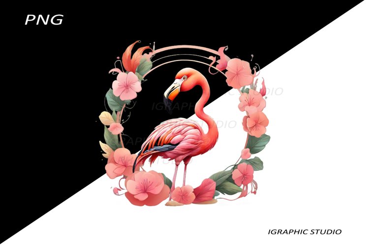 Pink Flamingo Clipart, Tropical Clipart, Bird (4923566)