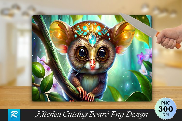 Tarsier Cutting Board Sublimation Design