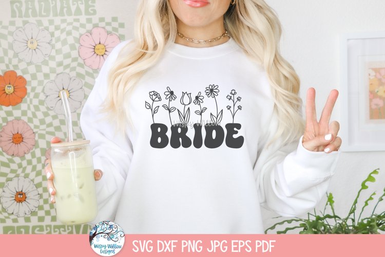 Floral Bride SVG | Elegant Wedding Design