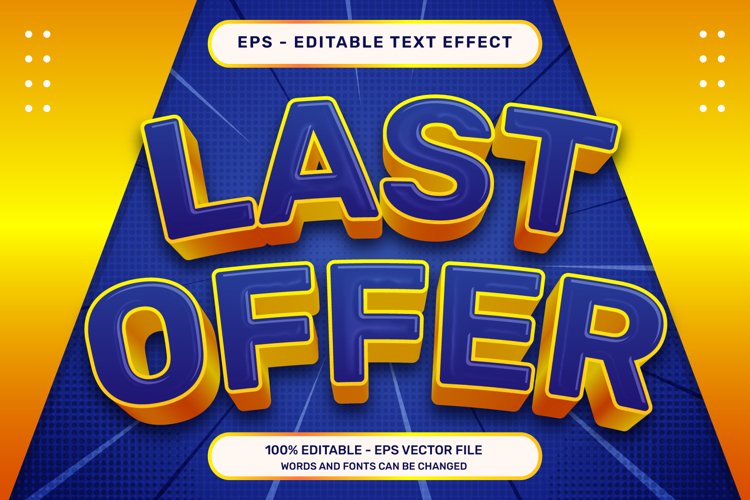 last offer 3d text effect and editable text effect (3875430)
