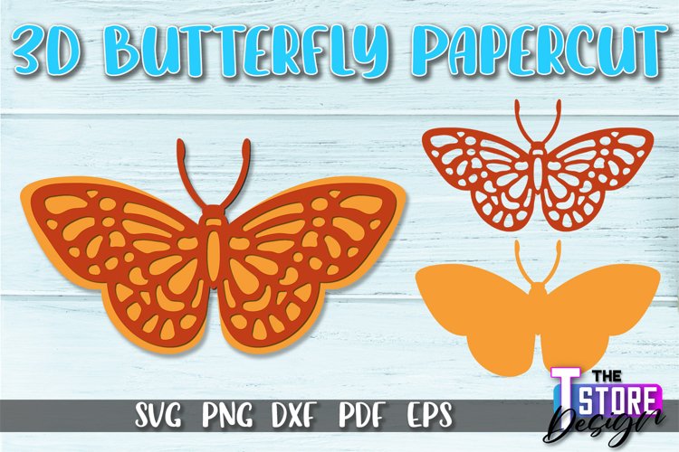3D Butterfly Paper Cut SVG | Butterfly Paper Cut (2838731)