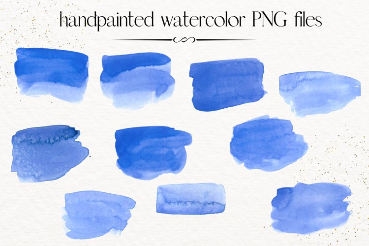 34 Blue Watercolor splash cliparts, Light Blue (2484350)