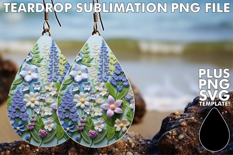 Chic Embroidered Flower Earring Patterns