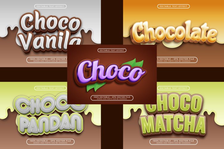 choco 3d text effect and editable text effect (2654558)