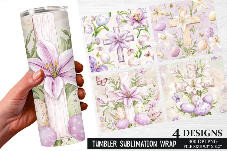 Easter Pattern Tumbler Wrap | Easter Tumbler Wrap Design