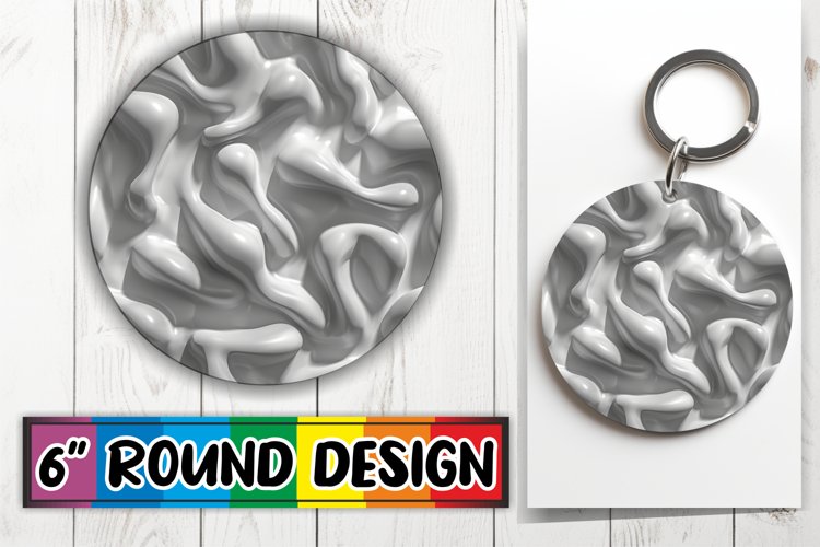 Unique 3D Puff Round Sublimation Designs