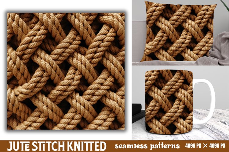 Jute Stitch Knitted Seamless Patterns