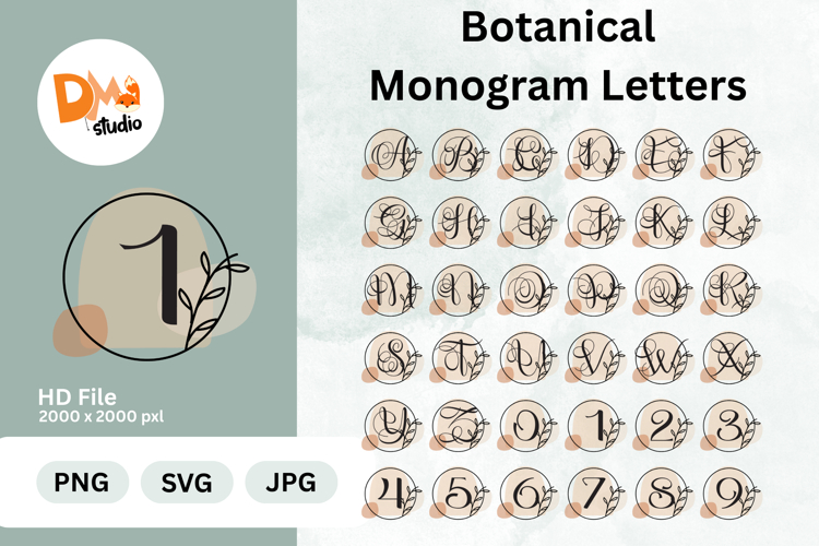 Botanical Monogram Letters (6084094)