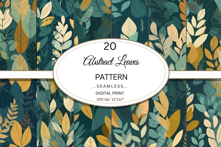 Abstract Seamless Leaf Digital Paper| Earthy Tone Colors