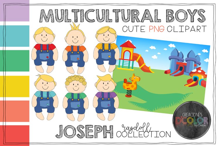 Cute Multicultural Boys PNG Clipart (2244652)