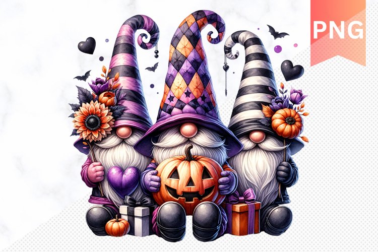 Halloween Gnome Sublimation - Clipart PNG Design