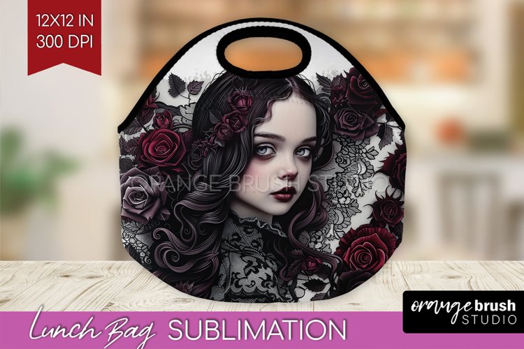 Dark Gothic Lunch Bag - Victorian Gothic Lunch Bug (4894206)