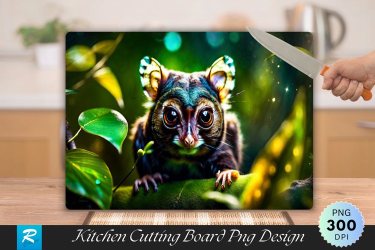 Tarsier Cutting Board Sublimation Design