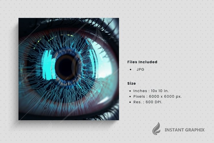 Closeup of a Digital Blue eye Generative AI (2663256)