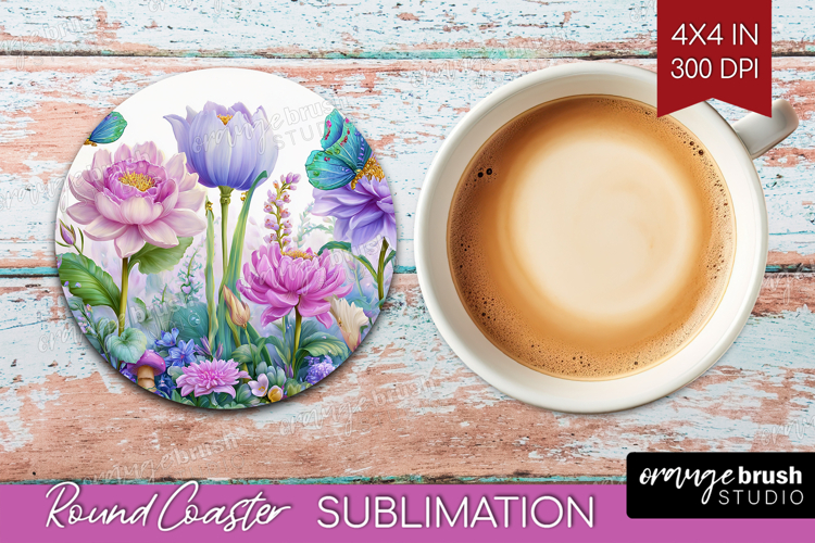 Magical Forest Round Coaster - Fantasy Coaster PNG (5763776)