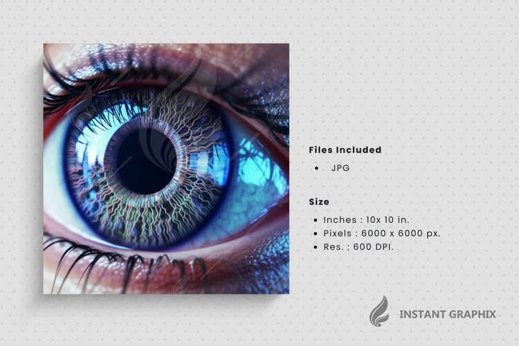 Closeup of a Digital Blue eye Generative AI (2661940)