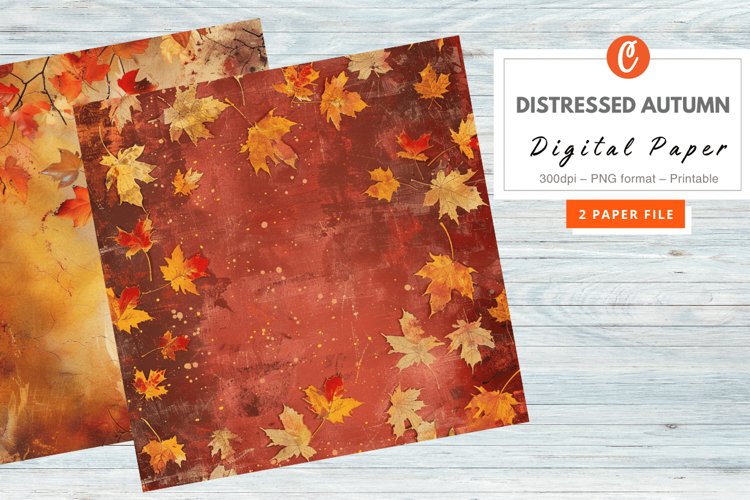 Distressed Autumn Digital Paper