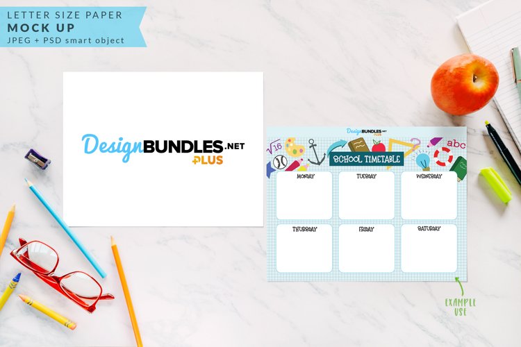 Teacher's Stationery Mock up | Landscape Paper, Cardstock