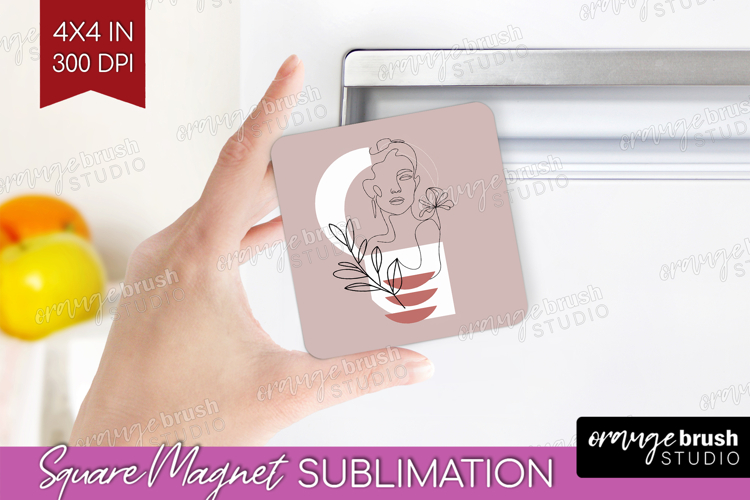 Line Art Woman Magnet Sublimation - Minimalist (5325837)