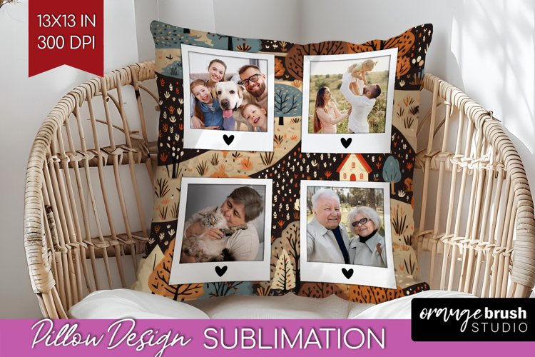 Autumn Photo Frame Pillow Sublimation - Add Your (4821050)