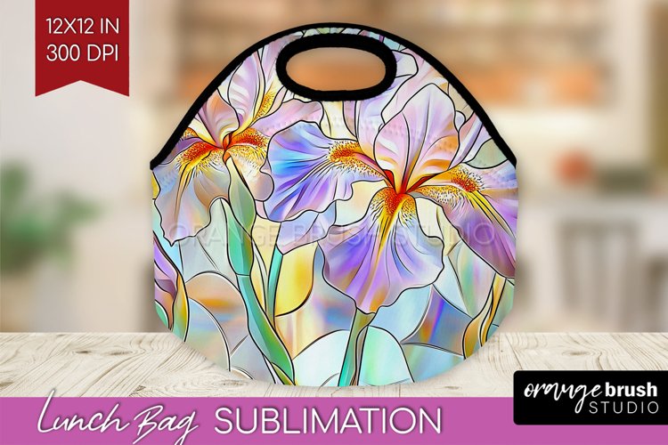 Stained Glass Flowers Lunch Bag - Floral Lunch Bug (5118088)
